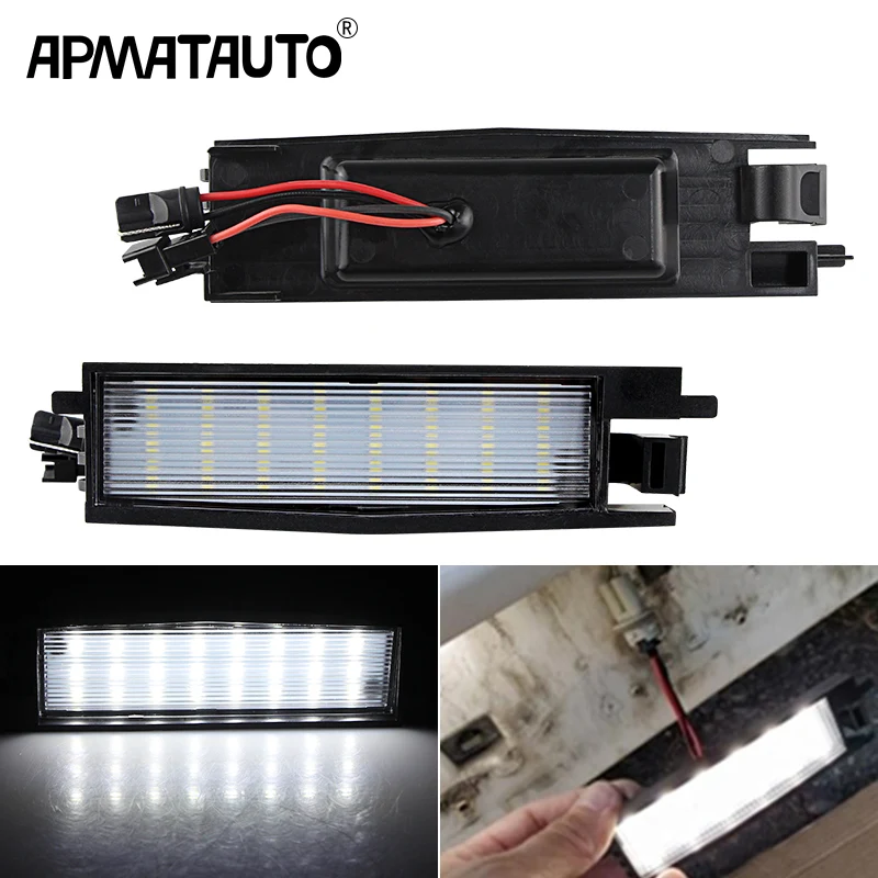 2Pcs-LED-Number-License-Plate-Light-For-Toyota-Rav4-MK3-Aygo-Yaris ...
