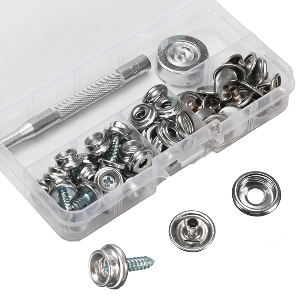 62Pcs-Snap-Button-Kit-Metal-Press-Studs-Kit-Mini-Multifunctional-Snap ...