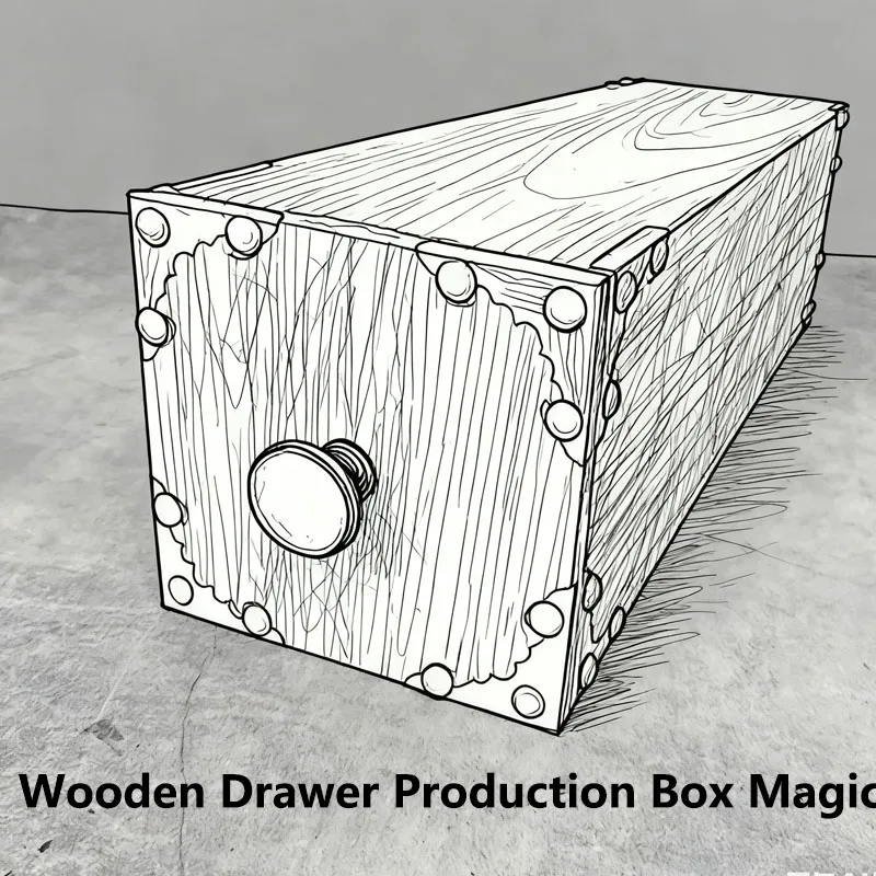 Wooden Drawer Production Box Magic Tricks 28x15x15cm - Object Appears ...