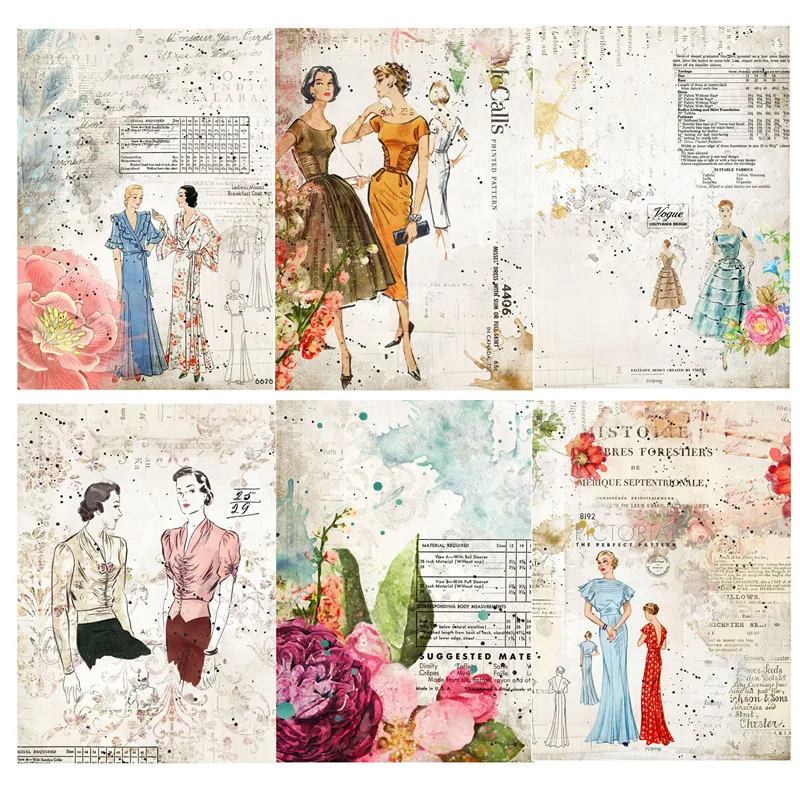 1Pack-Retro-Art-Magazine-Paris-Fashion-Vintage-Sticker-DIY-Craft ...