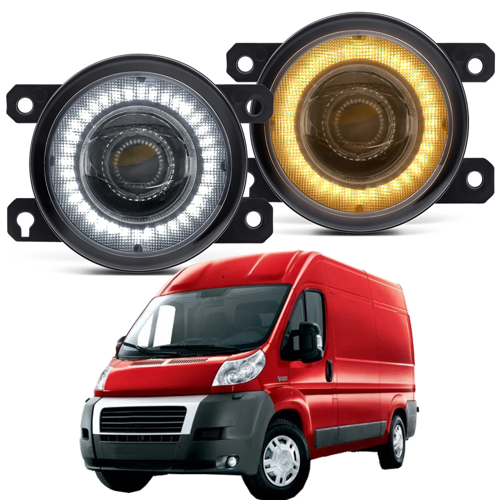 2-X-Car-LED-Lens-Fog-Light-Assembly-For-Fiat-Ducato-250-290-2014-2020 ...