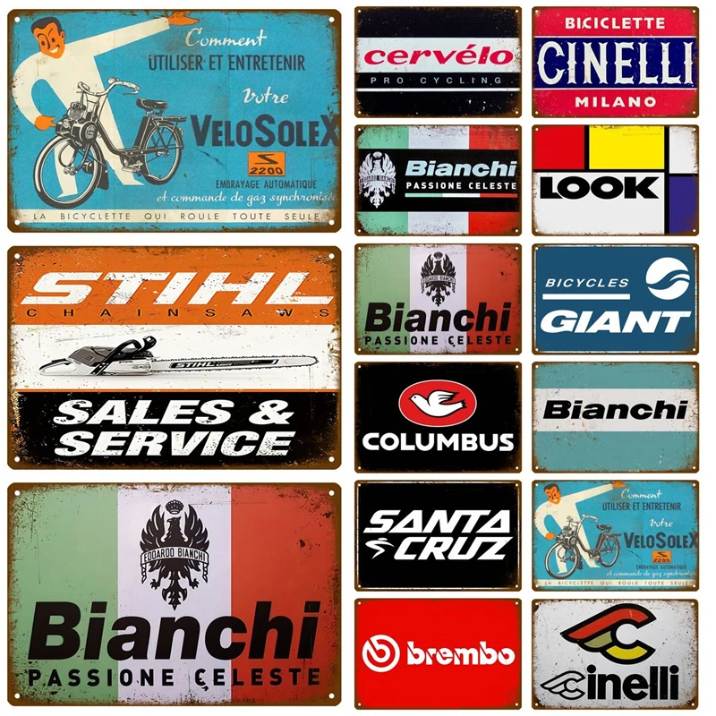 Bicycle-Metal-Sign-House-Plaque-Metal-Poster-Tin-Sign-Plate-Wall ...