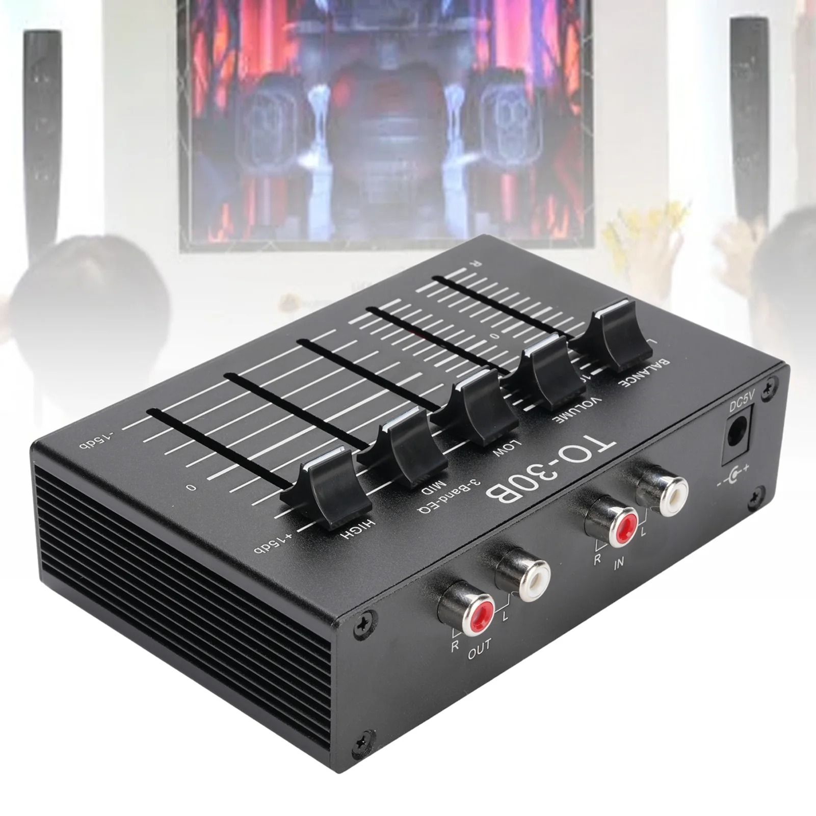 Digital Phono Preamp EQ 3 Band Equalizer HIFI Low Noise Aluminum Alloy ...
