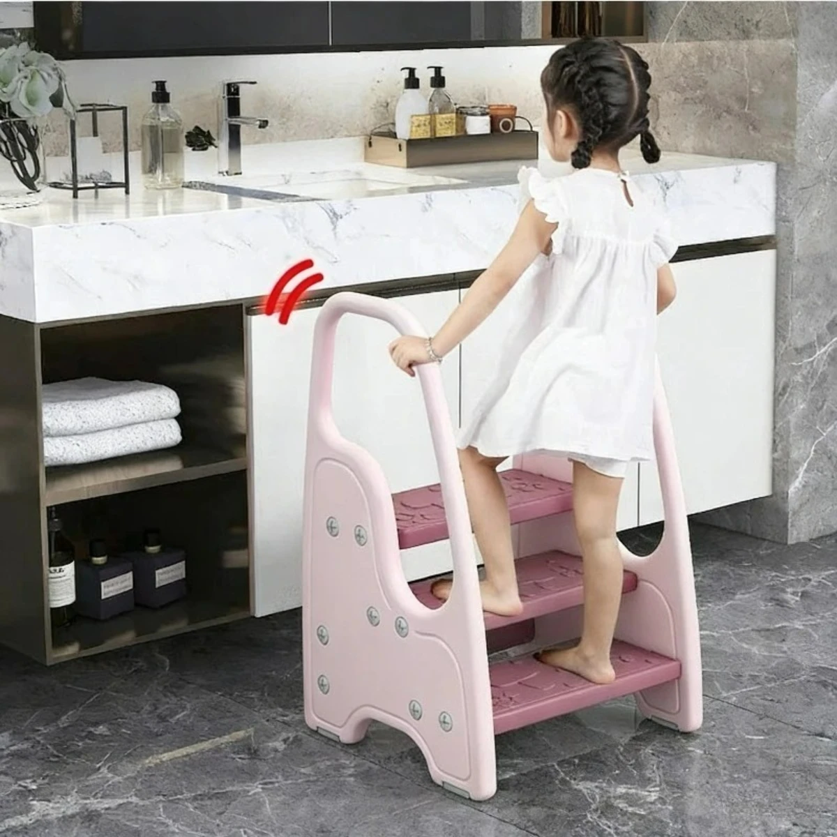Toddler Step Stool for Bathroom Sink Adjustable 3 Step Stool for Kids ...