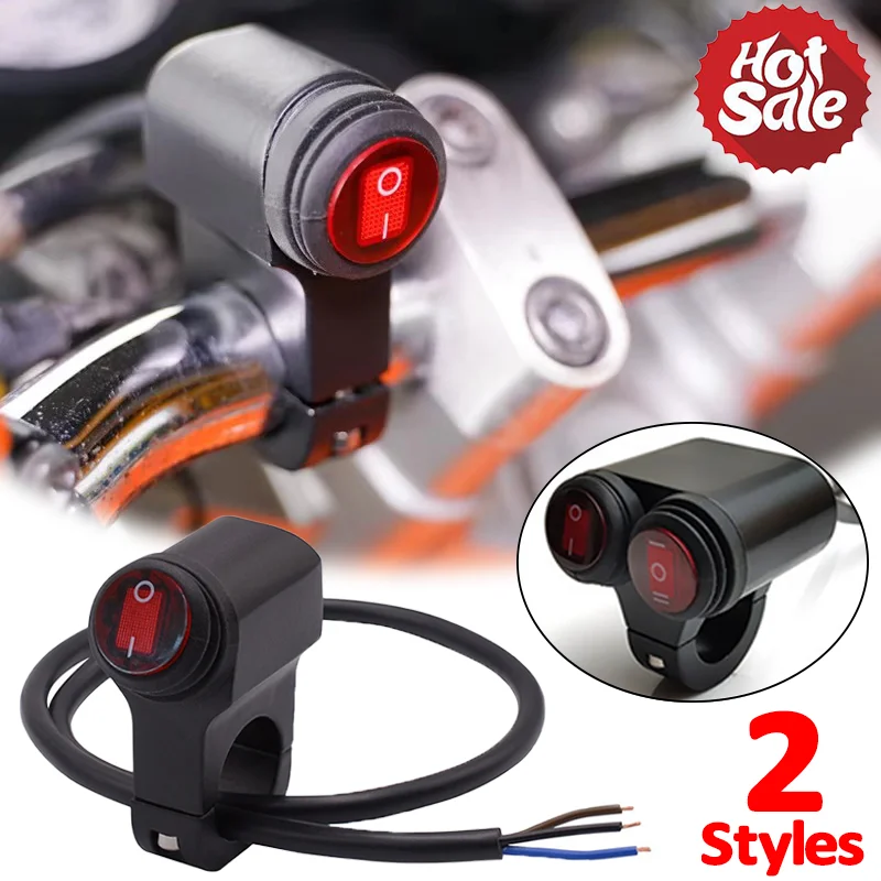 12V Motorcycle Spotlights Switch Turn Signal Lights Control Fog Lamp ...