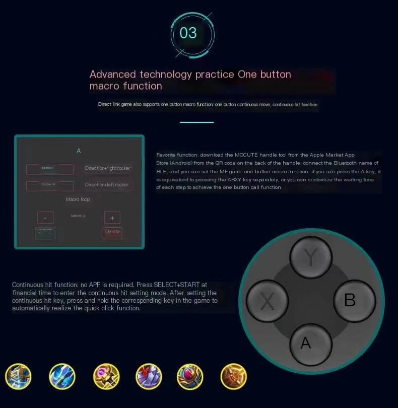 Split Type BT Wireless Game Controller for Android IOS Mobile Phones PC ...