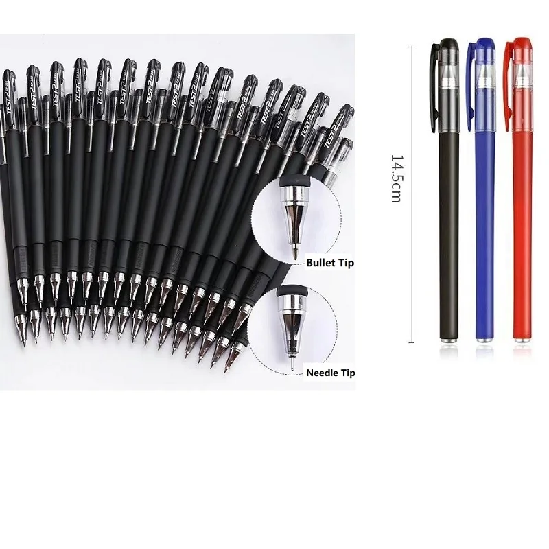60pcs/set 10 Gel Pen With 50 Refills Black Blue Red Ink Color Ballpoint ...