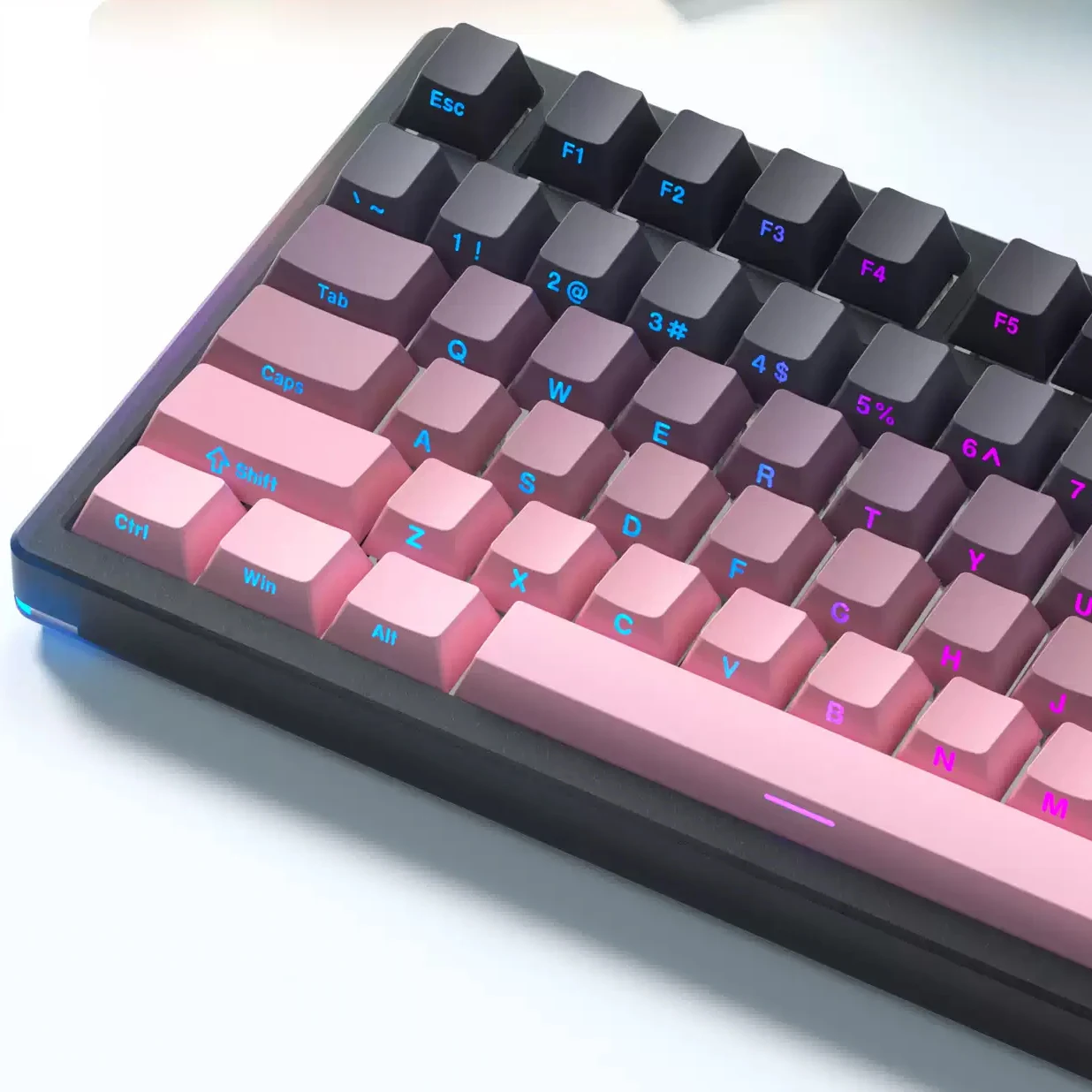 Gradient Side engraving Keycaps PBT Double Shot RGB Backlit Keycap For ...