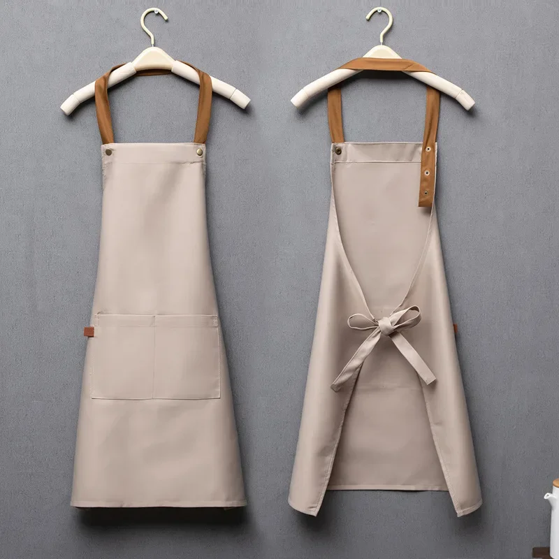 Apron-Waterproof-Oilproof-Can-Wipe-Hands-Kitchen-Work-Clothes-Home ...