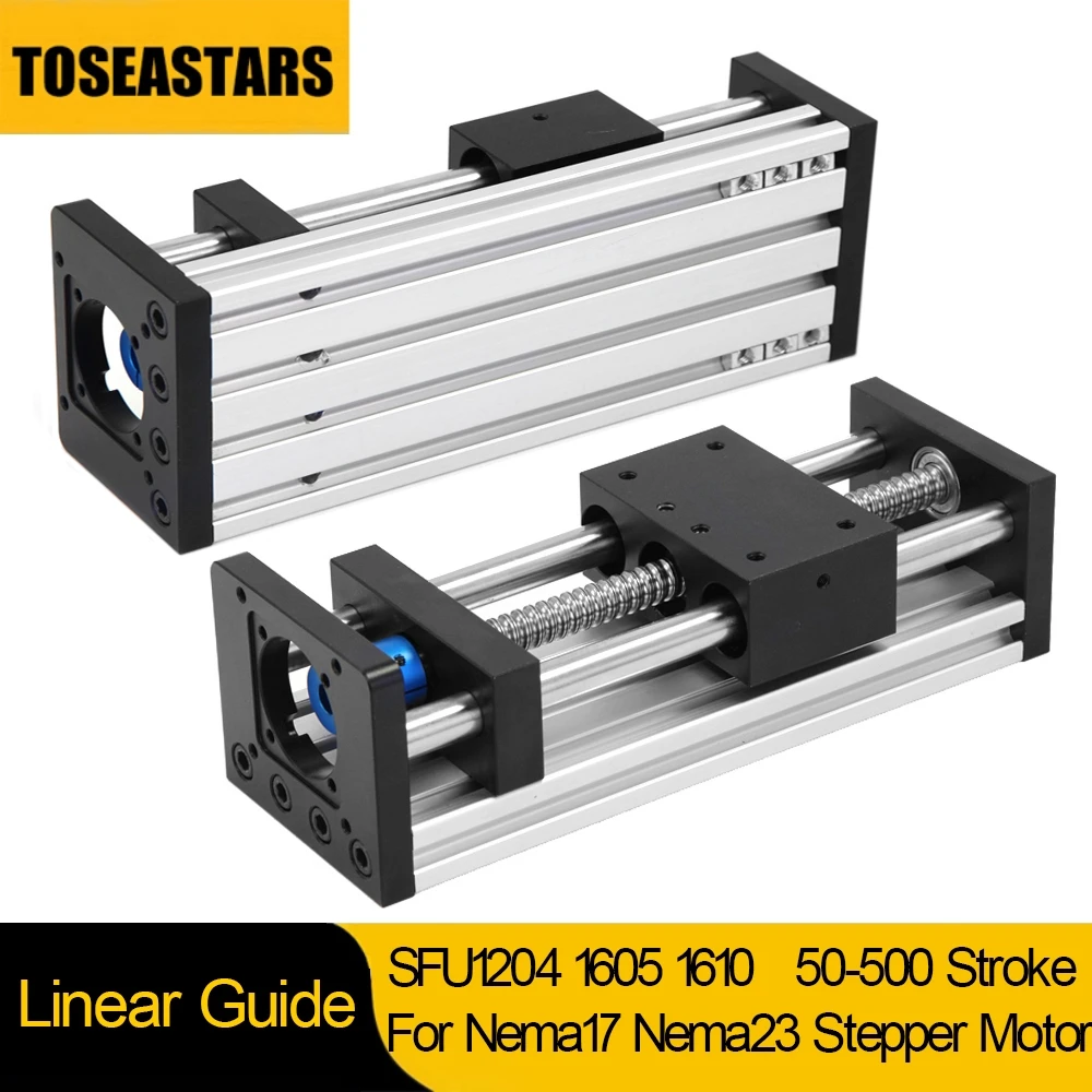 CNC XYZ Linear Rail Guide Stage Aluminum 50*80/80*80mm Slide Table 50 ...