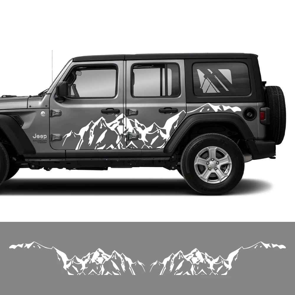 Car-Side-Stickers-For-Jeep-Wrangler-JK-JL-TJ-YJ-Mountains-Model ...