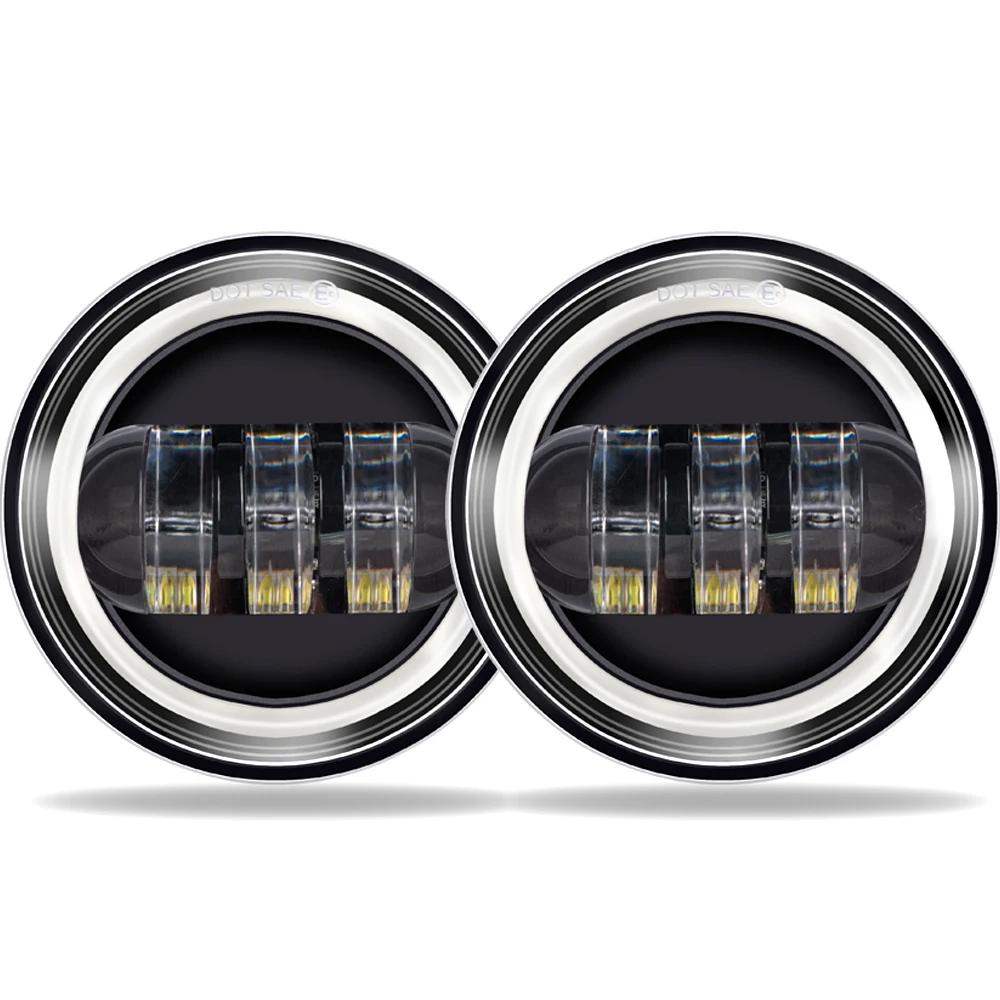 Motorcycle-2pcs-4-5-inch-Led-Fog-Light-DRL-Led-Fog-Halo-Ring-30W-Round ...