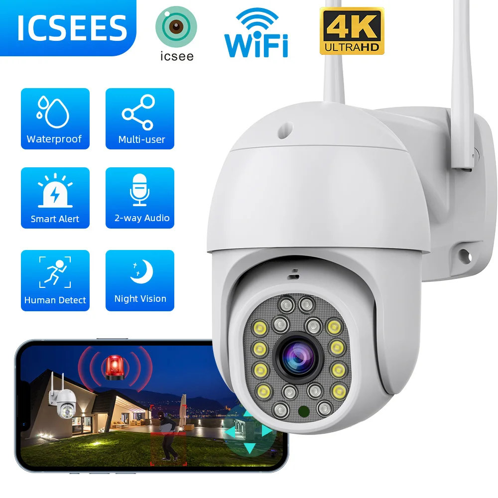 8mp 4k Ip Camera Outdoor Ptz Wifi | Camera Security 5mp 8mp 4k - 8mp 4k ...