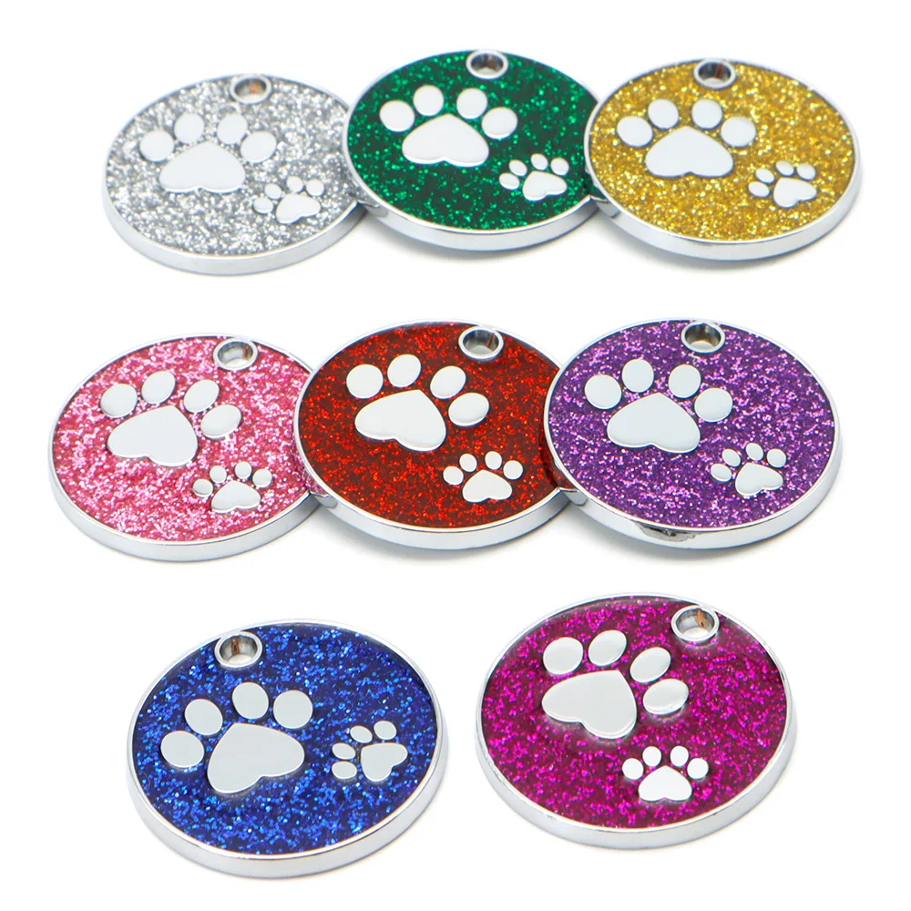 Wholesale 100pcs Shiny Dog Tag Necklace Pendants Personalized Pet ID ...