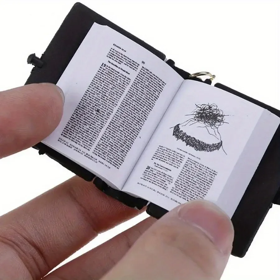 Super Mini Bible Paper Book Model Toy, Contents Readable Book Miniature ...