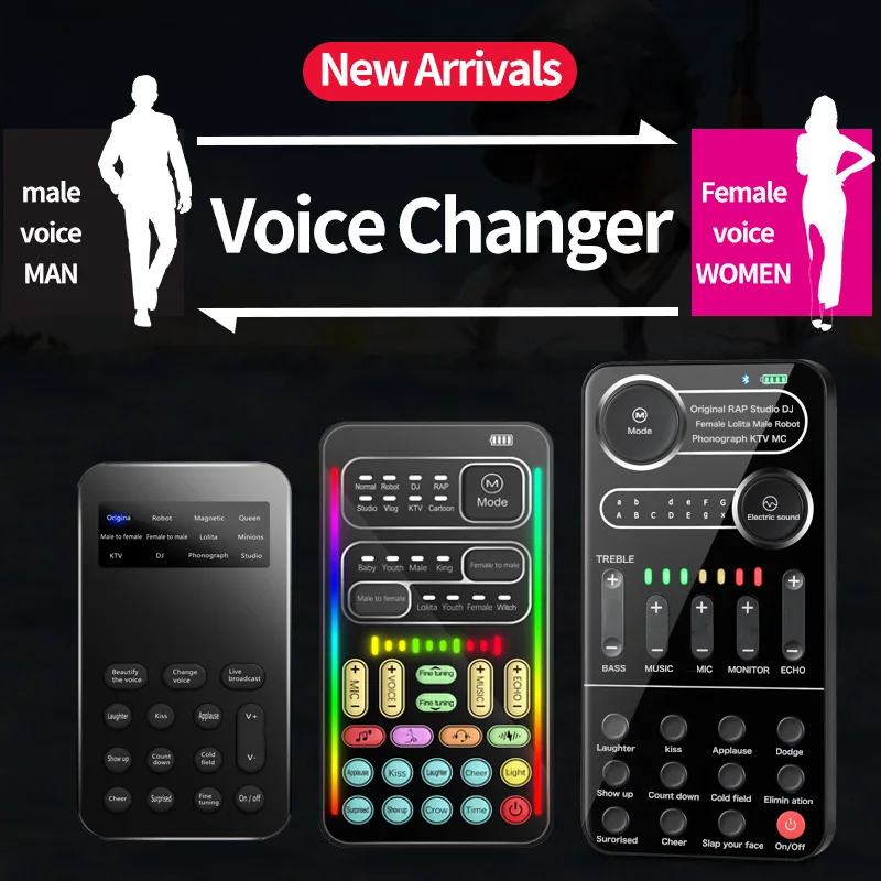 New Voice Changer Mini Portable 8 Voice Changing Modulator with ...