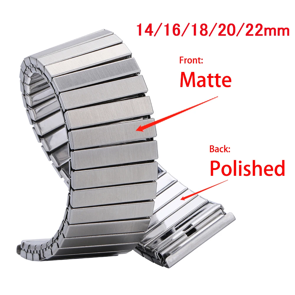 Stainless Steel Elastic Stretch Strap Watch Band Metal Expansion ...