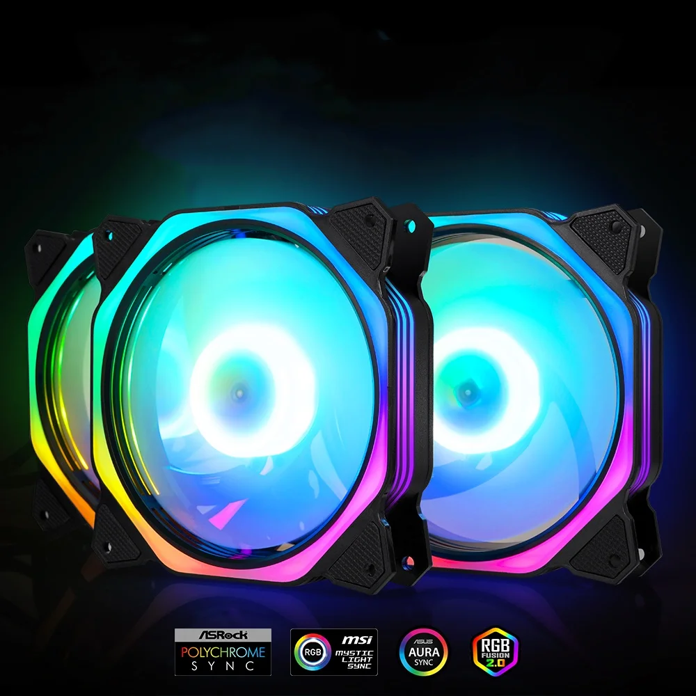 LOVING-COOL-Office-Computer-Case-Halo-Fan-PWM-6pin-RGB-Silent-Cooling ...