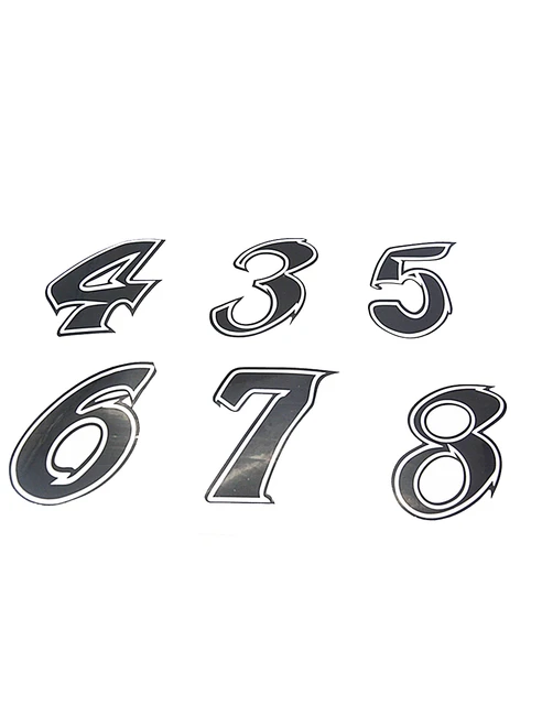 Vintage Racing Number Decals
