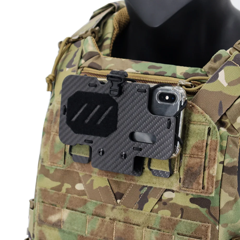 New-Carbon-Fiber-Tactical-Vest-MOLLE-Folding-Navigation-Board-Phone ...
