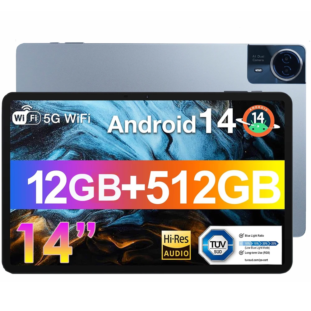 Global Version 14.1 Inch Tablet PC Big Screen 1920x1200 IPS Octa Core ...