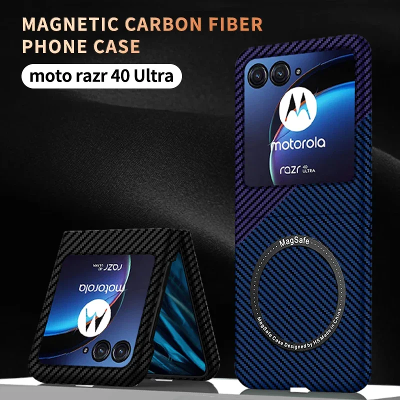For-Magsafe-Motorola-Razr-40-Ultra-Case-Carbon-Fiber-Ultra-Thin-Skin ...