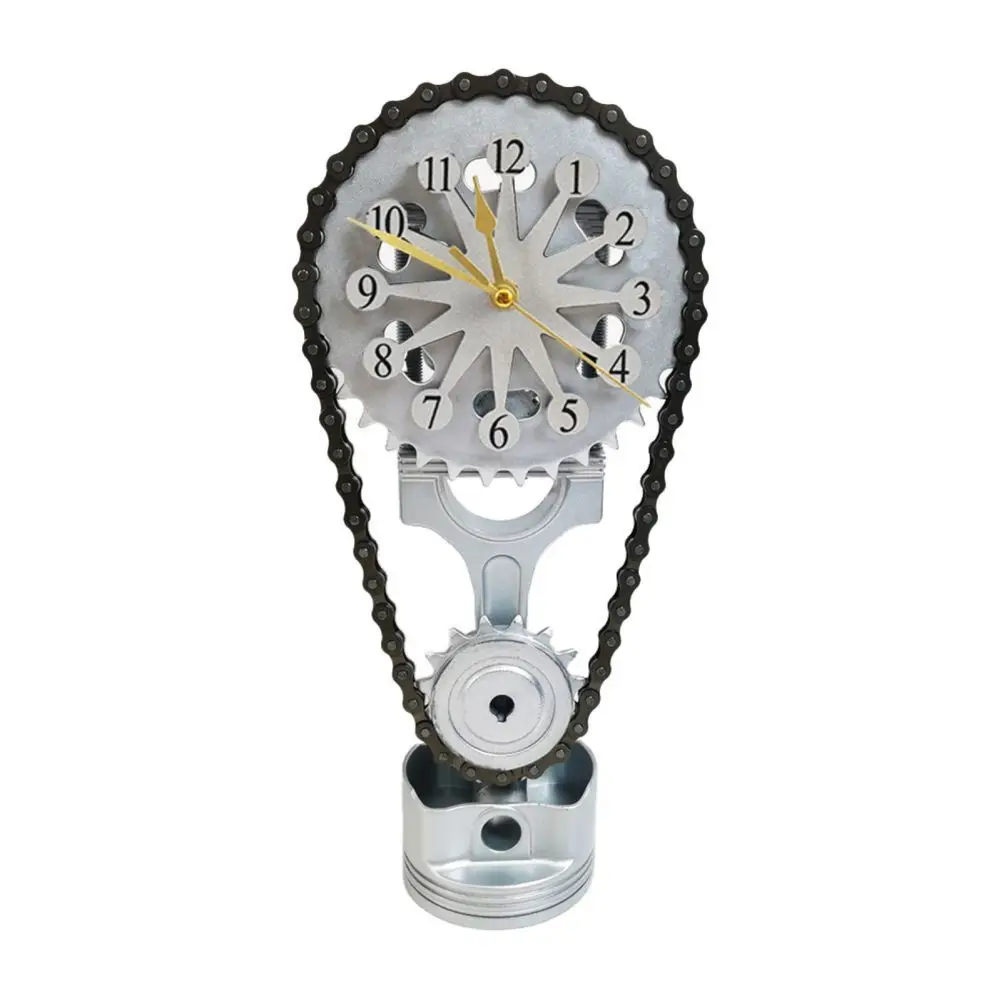 Metal-Rotating-Gear-Clock-Motorized-Chain-Clock-For-Living-Room-Bedroom ...