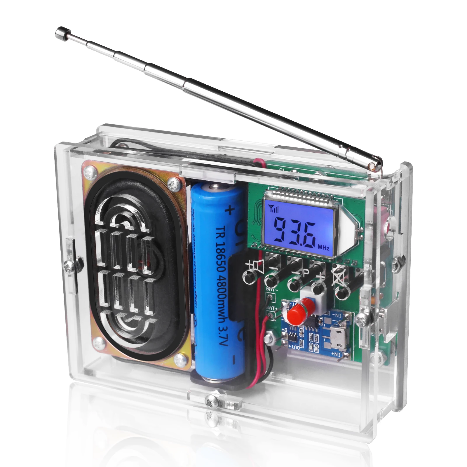 DIY-Electronic-Kit-FM-Radio-Receiver-Module-76-108MHz-DIY-Radio-Speaker ...