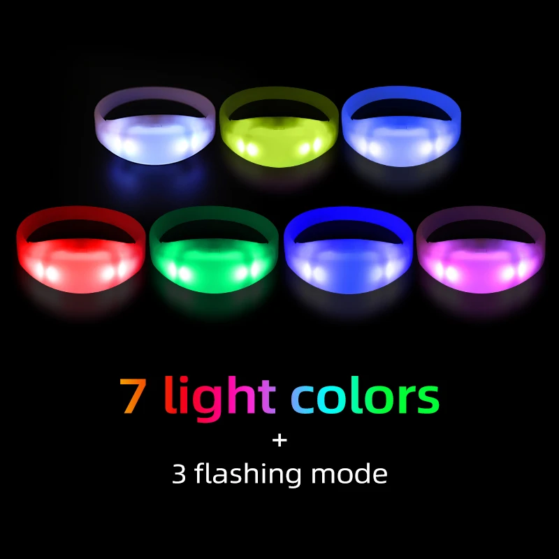 Colorful-Wristbands-Glowing-Rfid-Lighted-Party-Lights-Customized-Logo ...