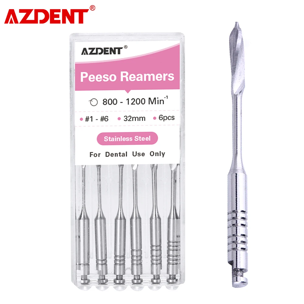 6Pcs-Box-AZDENT-Dental-Endodontic-Peeso-Reamers-Endo-Files-Gates ...