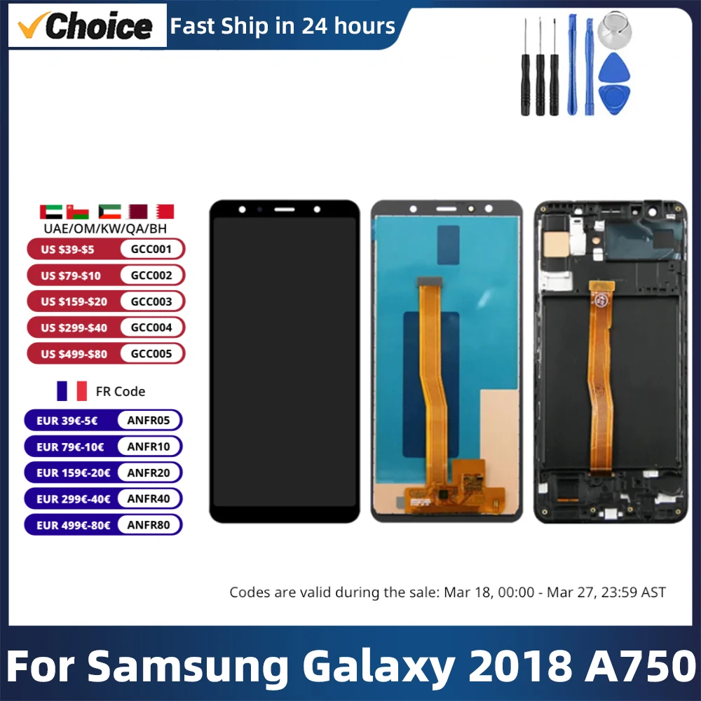 For-Samsung-Galaxy-A7-2018-A750-Display-TFT-LCD-A750F-A750FN-DS-Display ...