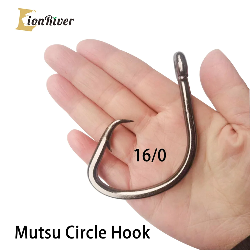 Lionriver-4X-Strong-Heavy-Mutsu-Circle-Hook-Offset-Point-Trolling-Hook ...