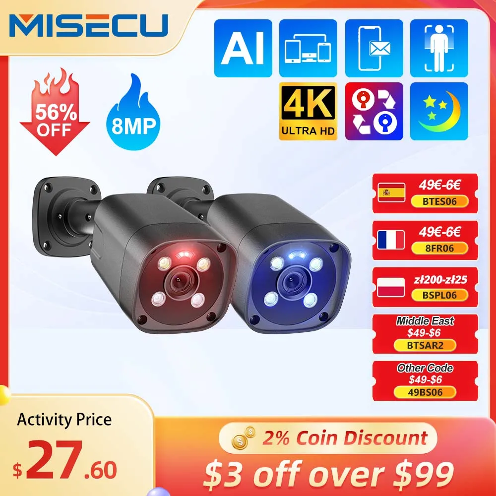 MISECU-UHD-8MP-POE-IP-Camera-4K-Security-Camera-Ai-Human-Detect-Color ...