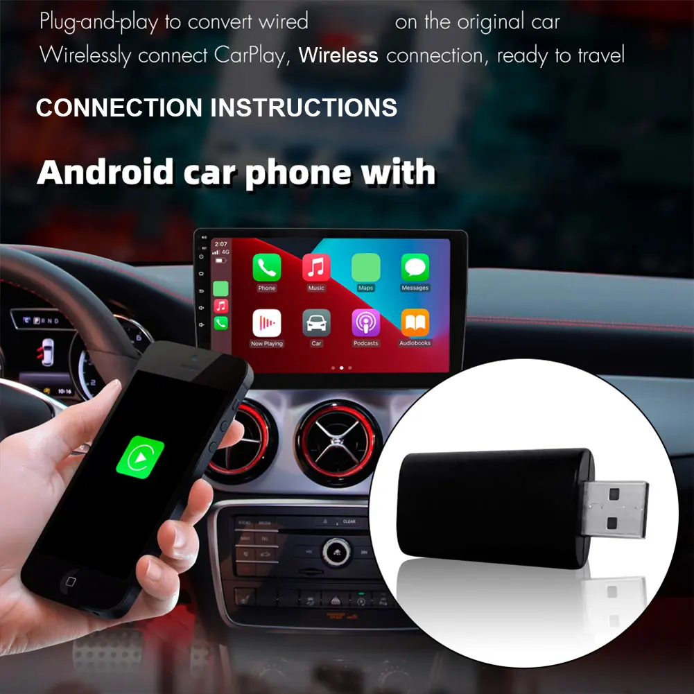 Wired-To-Wireless-Car-USB-Adapter-5Ghz-Carplay-Dongle-for-Original ...