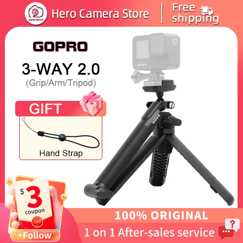 GoPro 3-Way 2.0 (Grip/Arm/Tripod) for Hero 12 11 10 9 action cameras Go ...