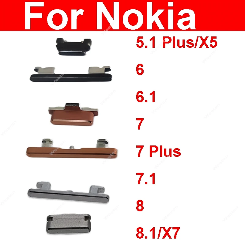 Power Volume Side Buttons For Nokia 6 7 8 5.1 Plus 6.1 7.1 8.1 X7 X5 On ...