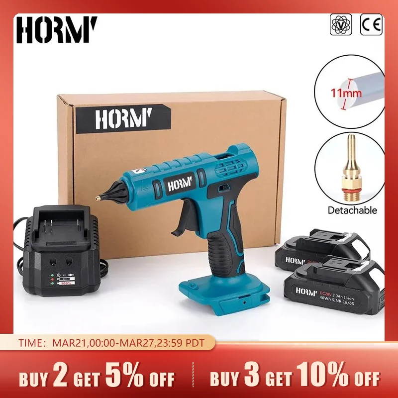 100W Cordless Electric Hot Melt Glue Gun for Makita 18V Battery 11mm ...