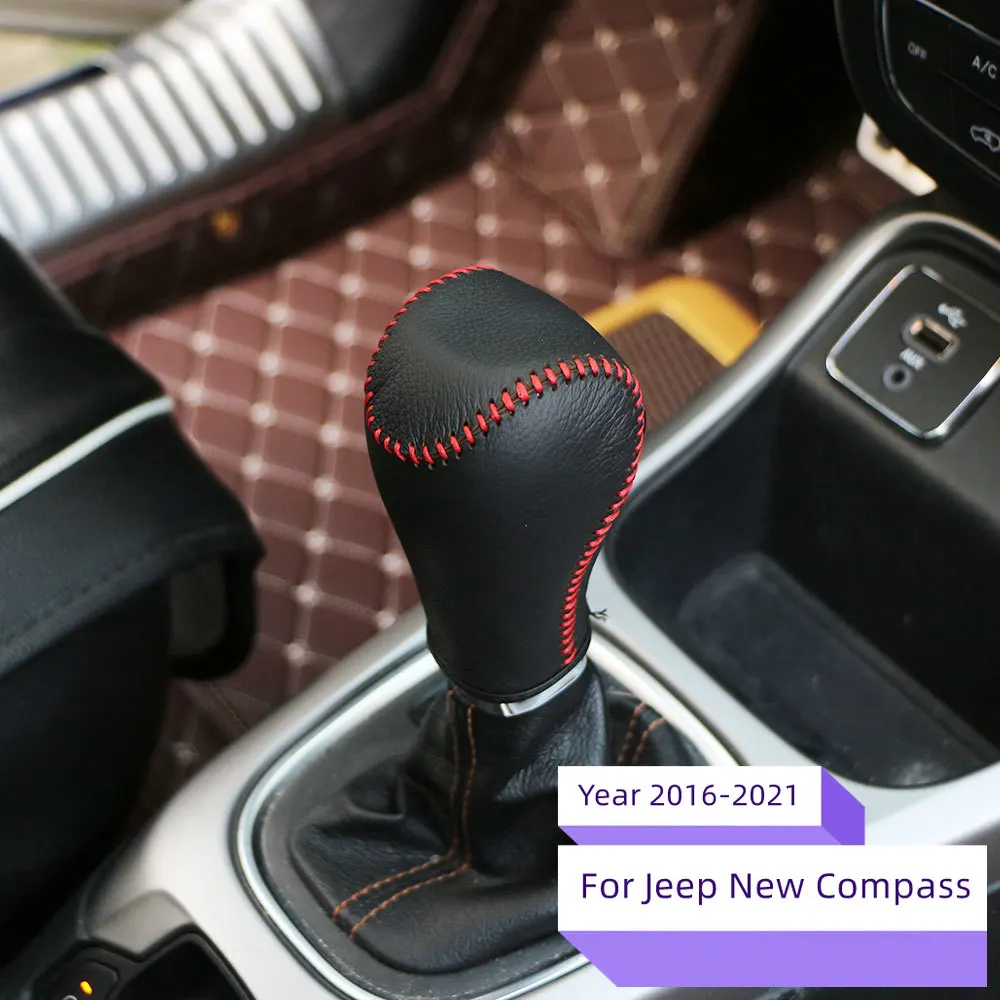 Leather-Car-Interior-Shift-Knob-Protection-Cover-Gear-Shift-Collars-for ...