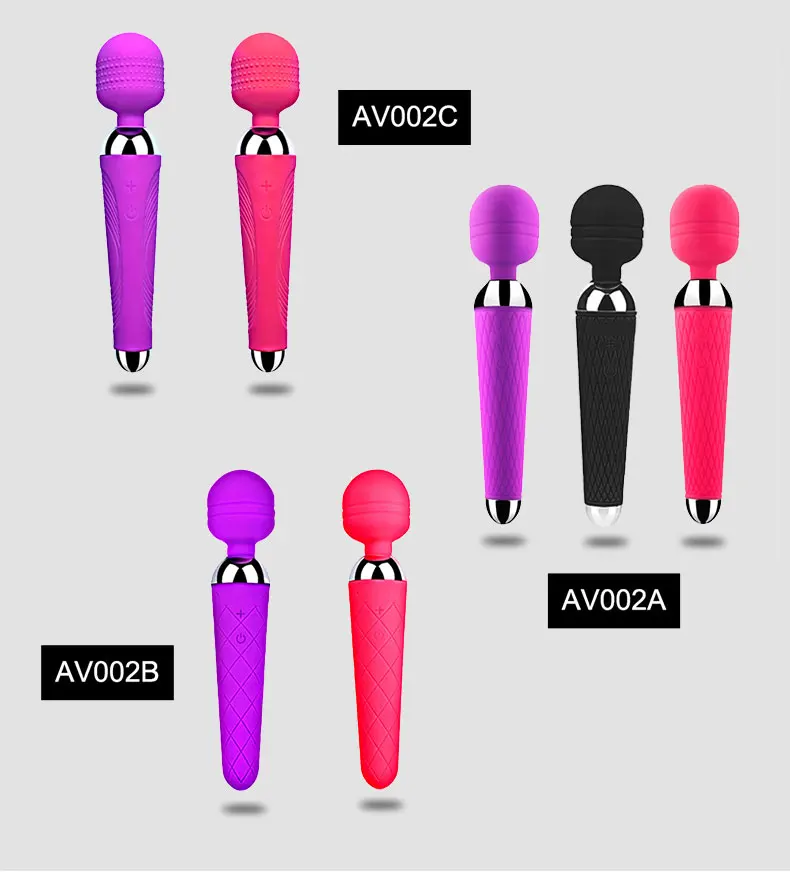 Vibromasseur sans fil AV, baguette magique, stimulateur de vagin et de Clitoris, Rechargeable ...