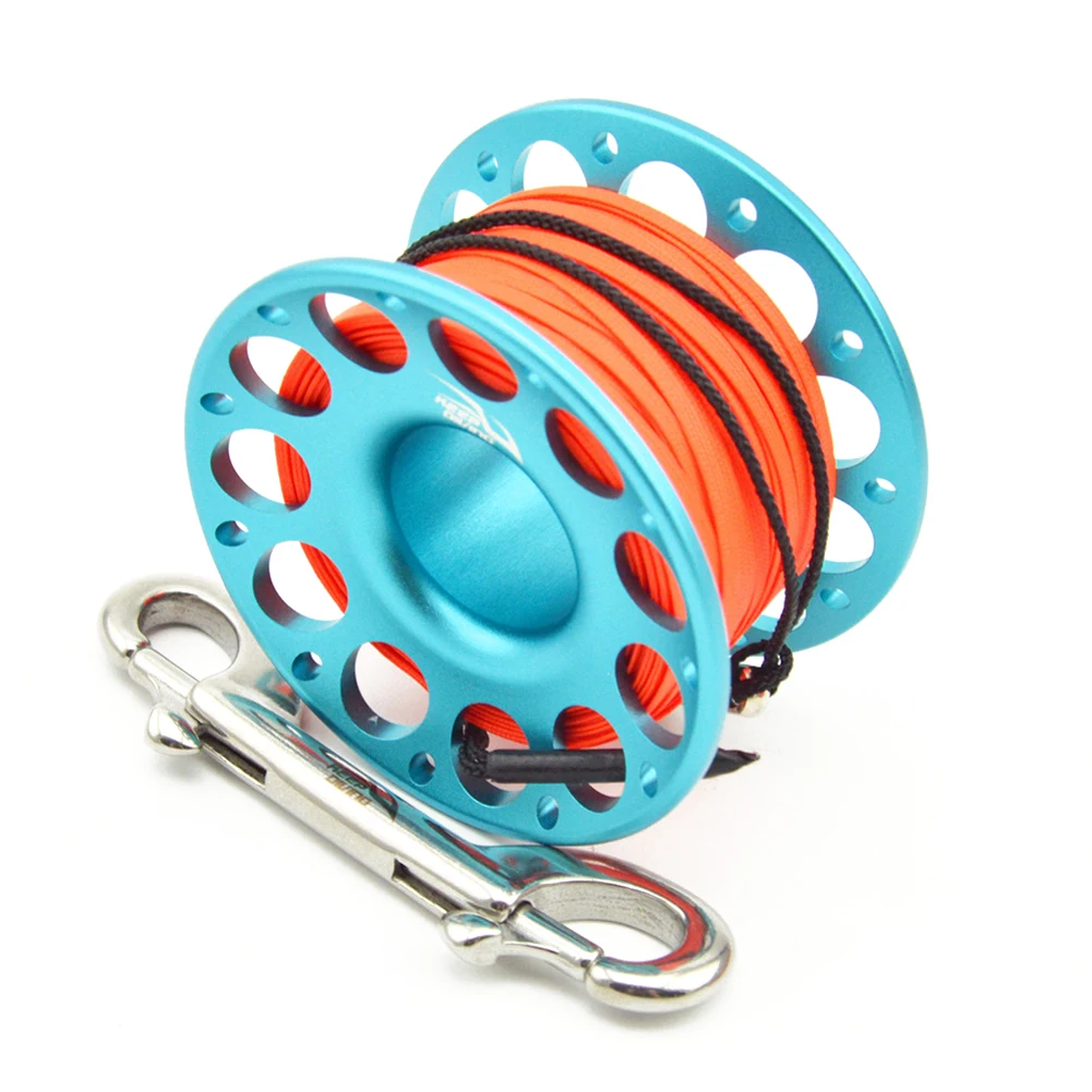 Scuba-Diving-Spool-Finger-Reel-with-Steel-Double-Ended-Hook-Under-Water ...