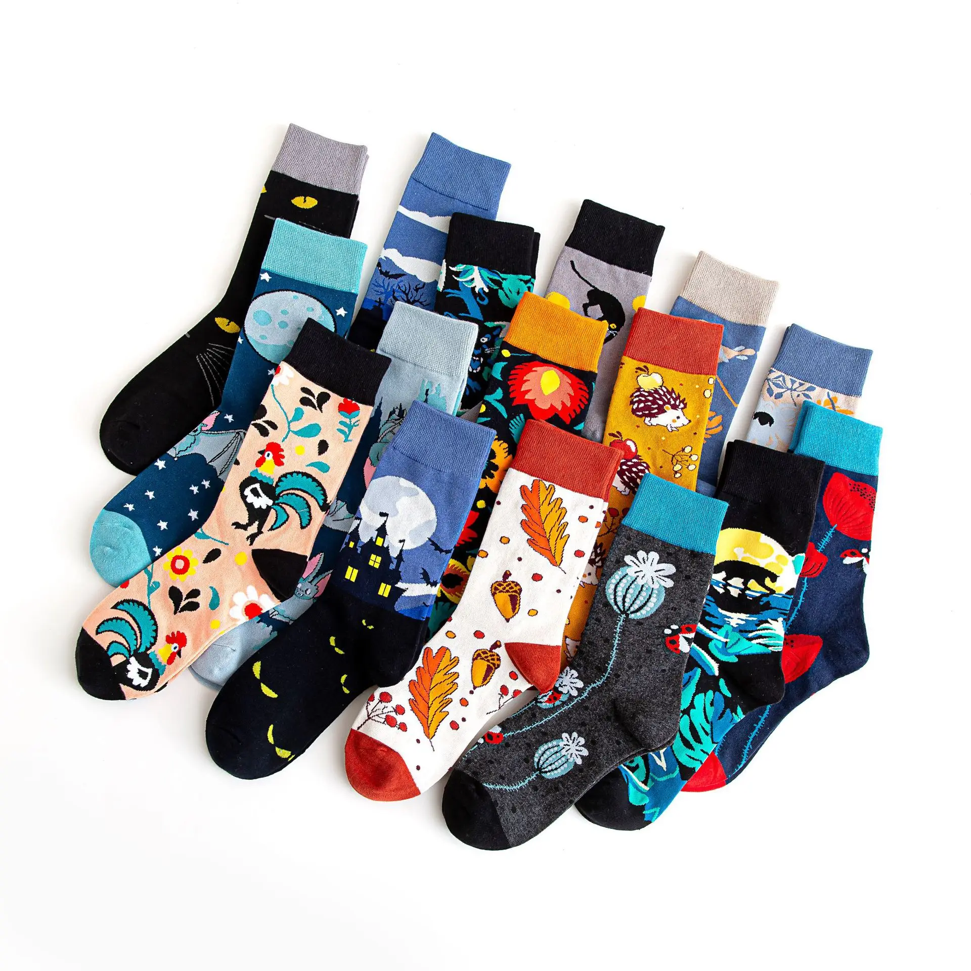 Autumn and winter new trendy socks ab socks creative couple socks ...