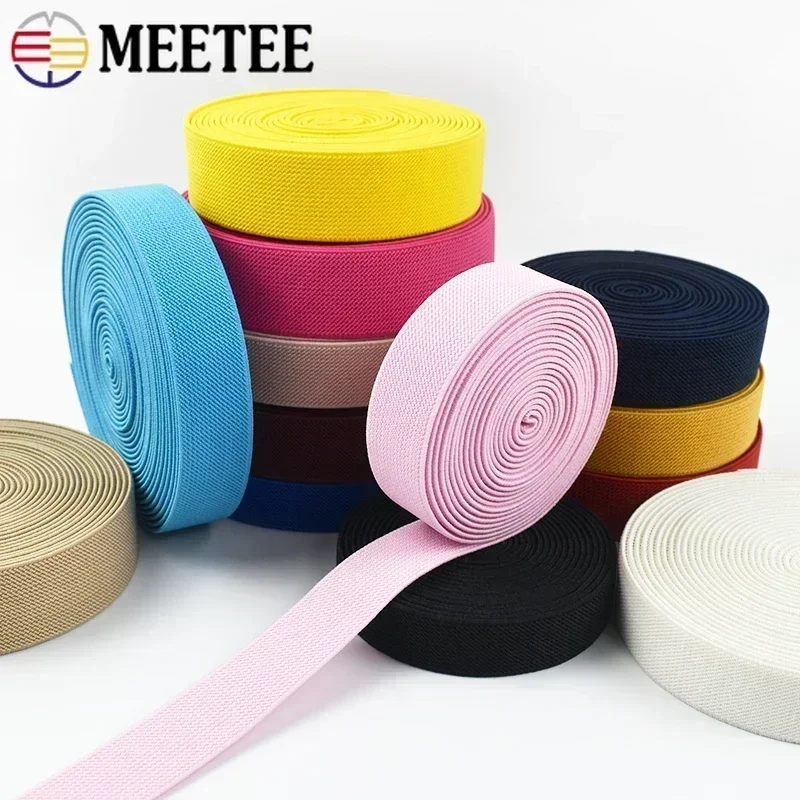 3/5Meters Meetee 15-50mm Elastic Bands for Sewing Rubber Band Trousers ...