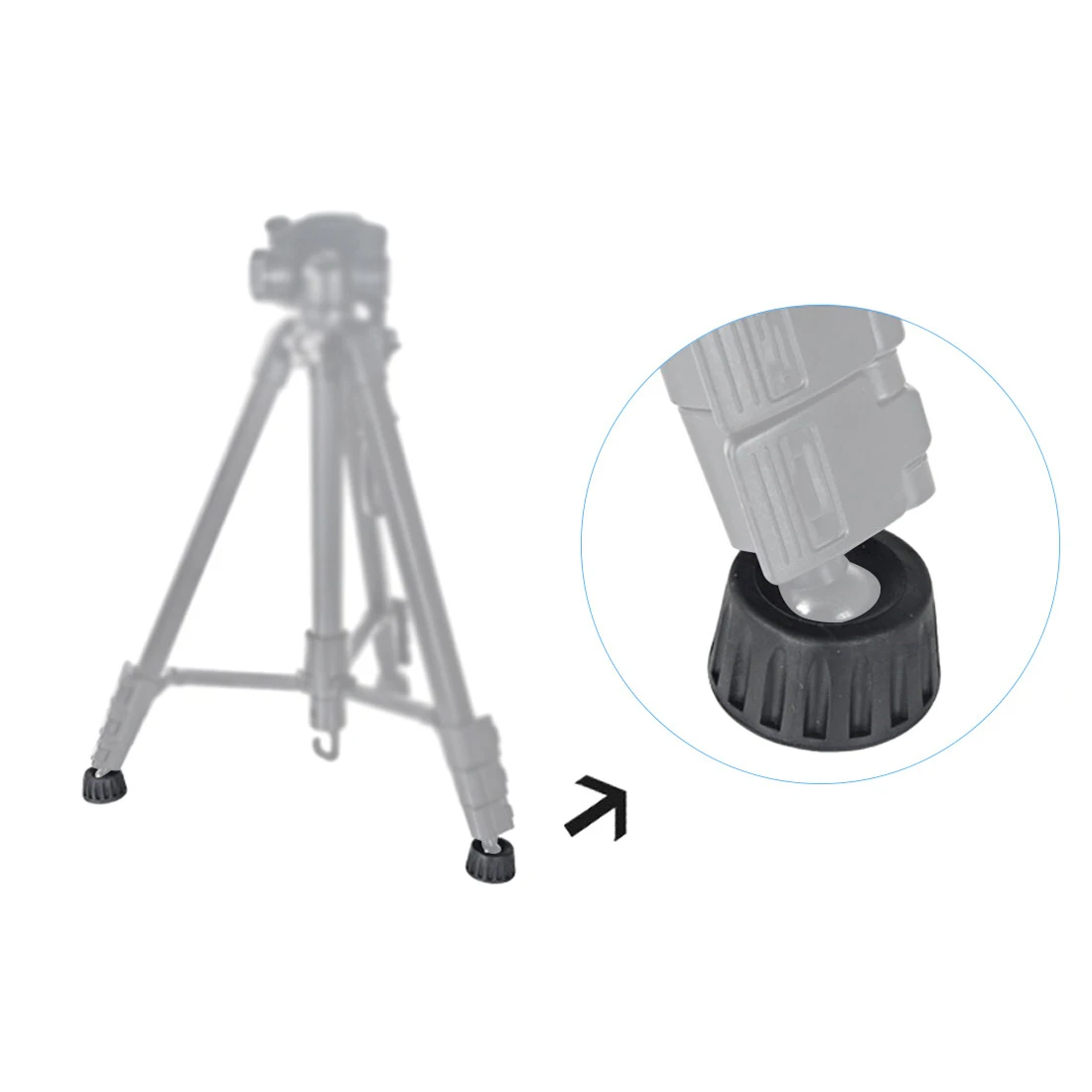 Anti Vibration Non-Slip Rubber Tripod Foot Pads Heavy Suppression Pads ...