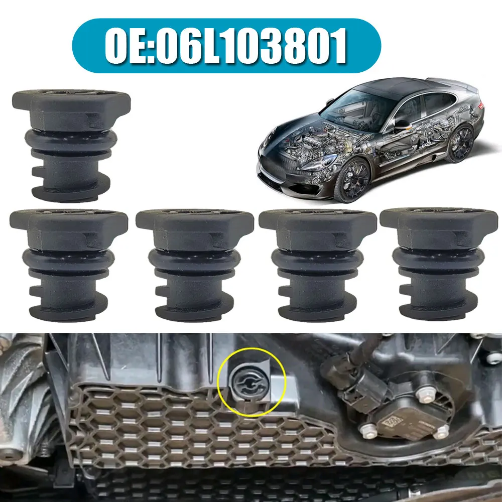 5pc Plastic Oil Pan Sump Plug 1.8 TSI 2.0 TFSI Petrol Engine Oil Drain ...
