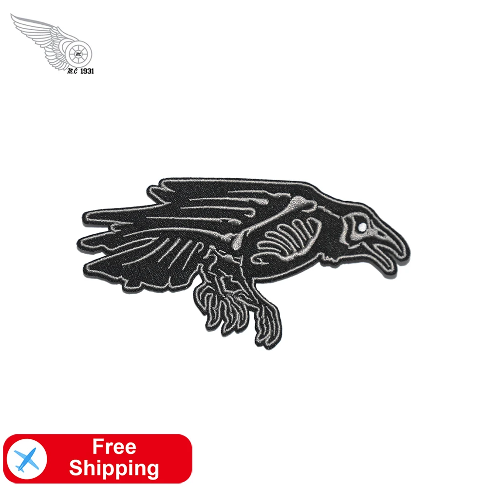 Embroidered Raven Patch | Embroidered Patch Crow | Ravens Iron Patch ...