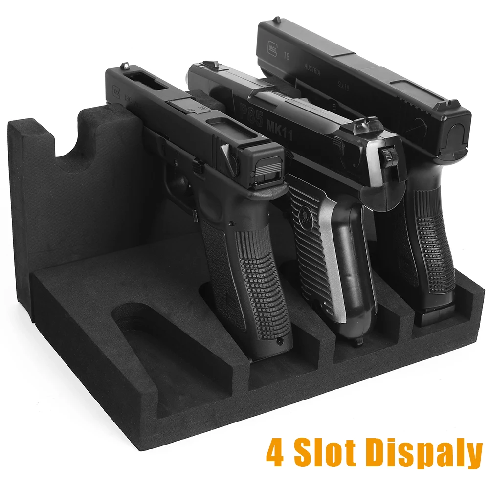 4-Slots-Gun-Rack-Pistol-Rack-Modular-Density-Foam-Handgun-Magazine-Rack ...