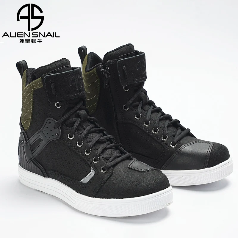 ALIEN SNAIL Motorcycle Boots For Men Wome Casual Shoes Waterproof ...
