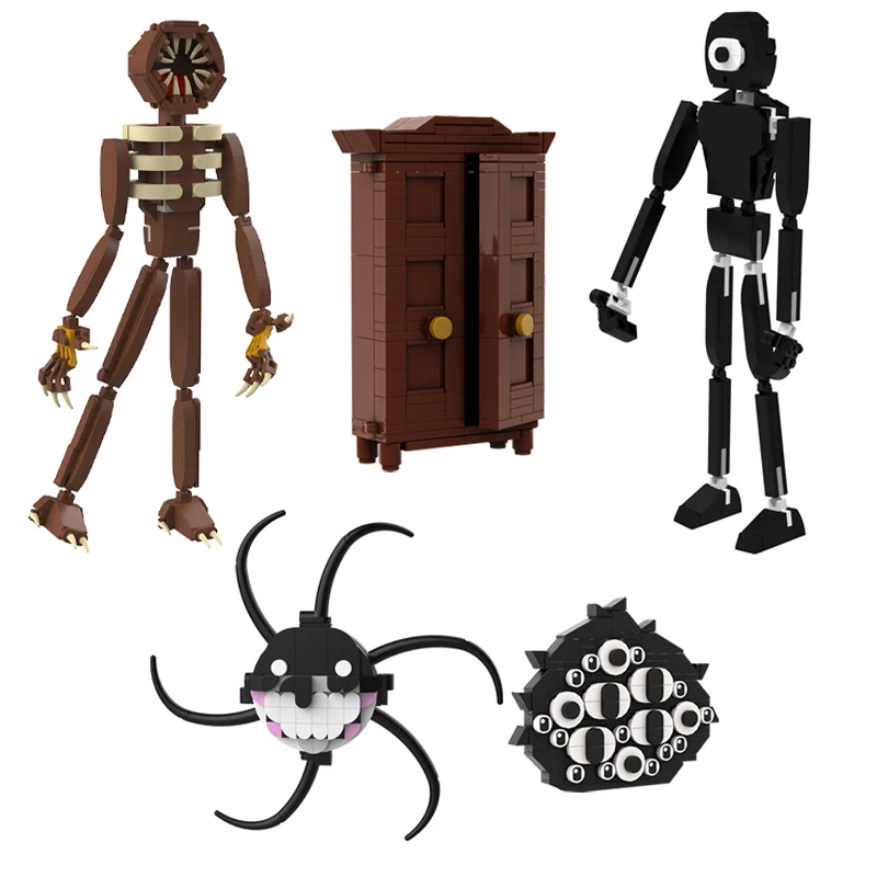 MOC-Doors-Demo-Figuras-Building-Block-Set-Jogo-Horror-Screech-Tentacle ...