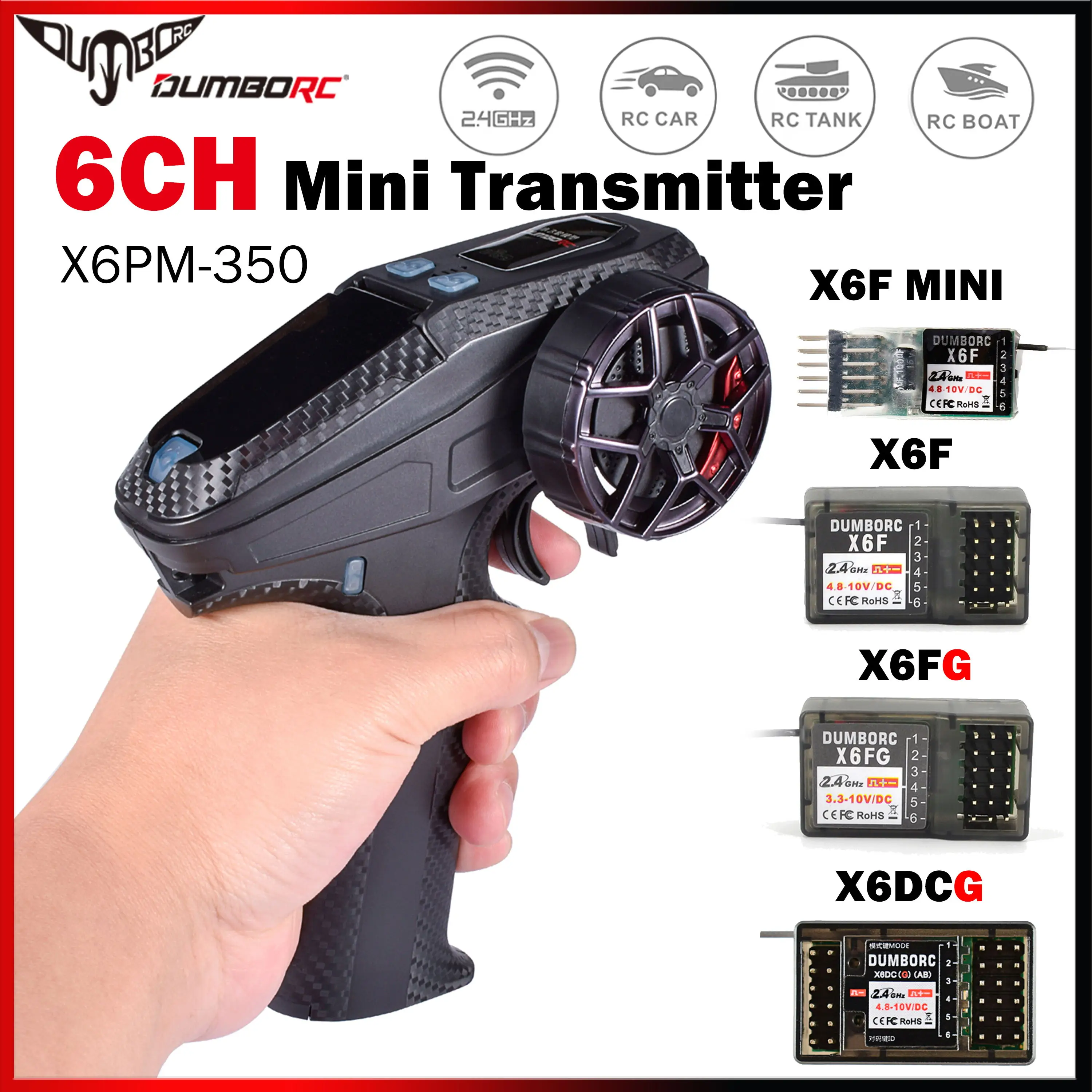 DUMBORC-6CH-X6PM-350-2-4G-4-8-12V-Mini-Transmitter-with-X6F-Mini-X6F ...
