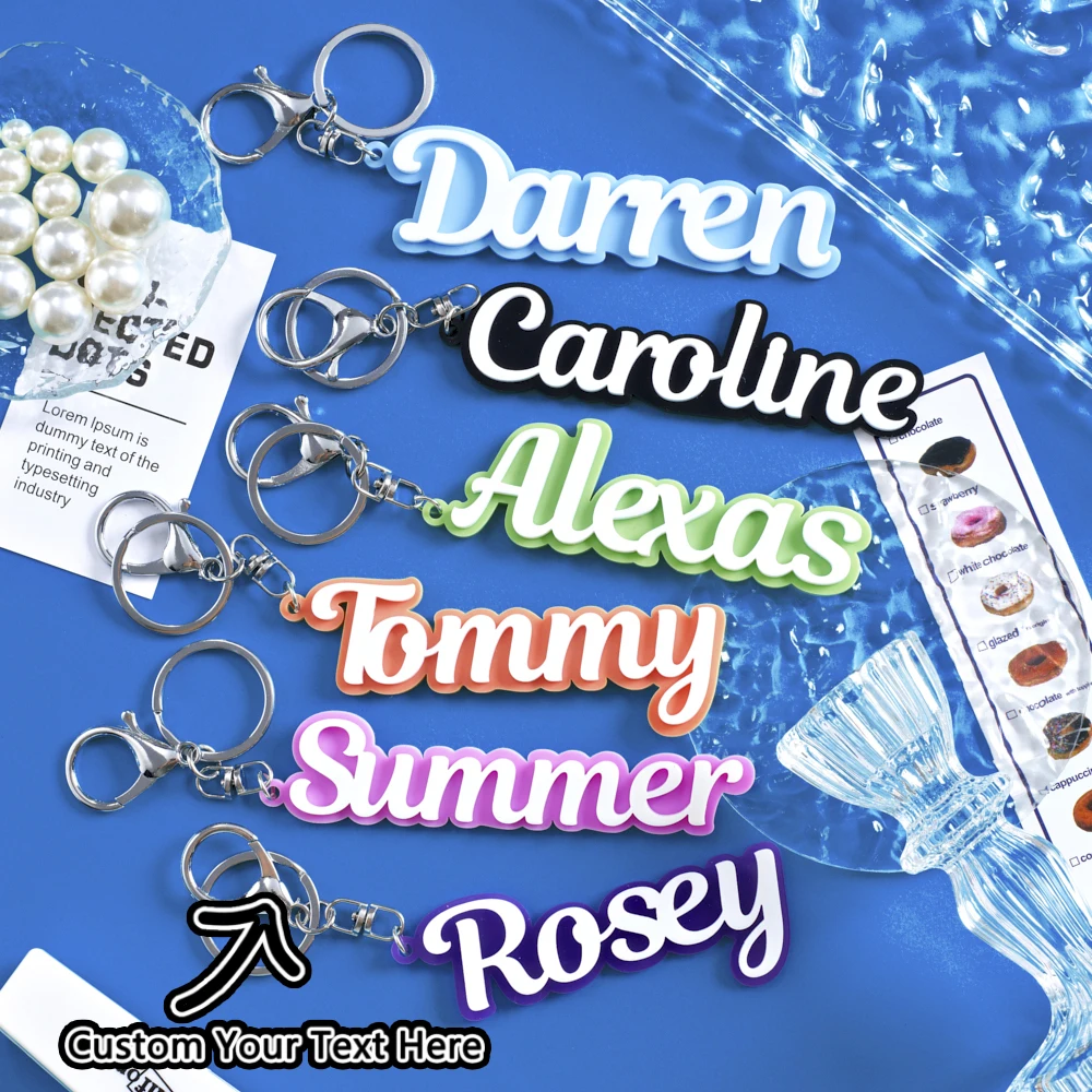 1PC Custom PMMA Keychain - Personalized American Style Name Accessory ...